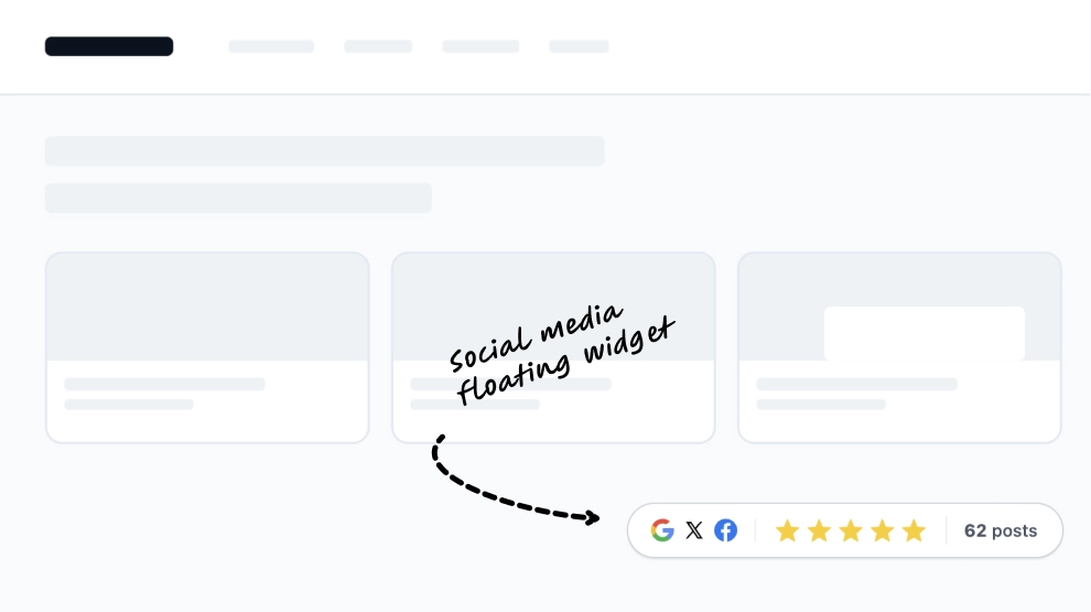 Insignia de Reseñas de Facebook y Google - EmbedSocial