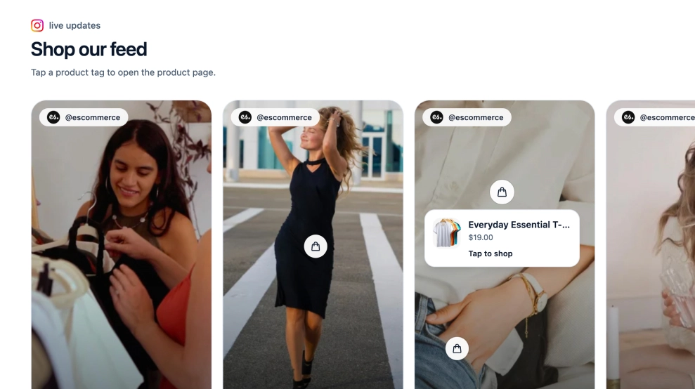 Shop My Feed Widget - Embed Instagram Feed On Any Website