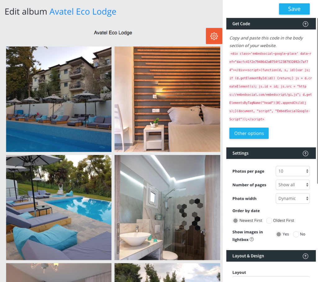 Generate and Embed Photos from Your Google Place