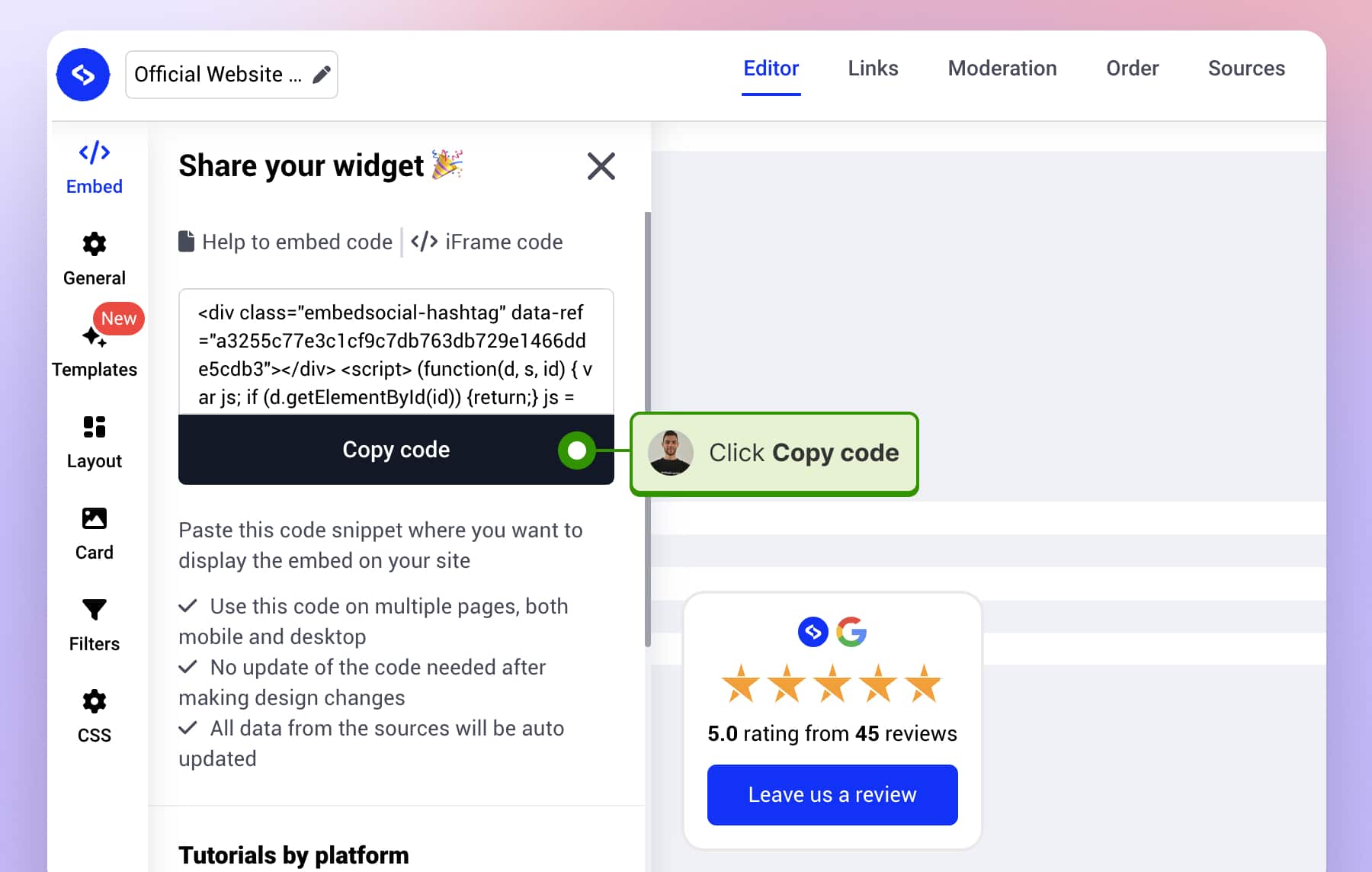 How to Embed a Google Reviews Badge: A Step-by-Step Guide - EmbedSocial