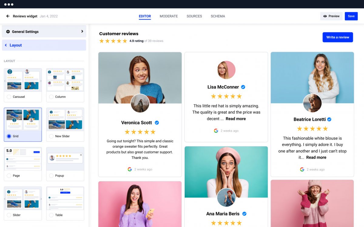 Google Reviews Widget for Webflow - EmbedSocial