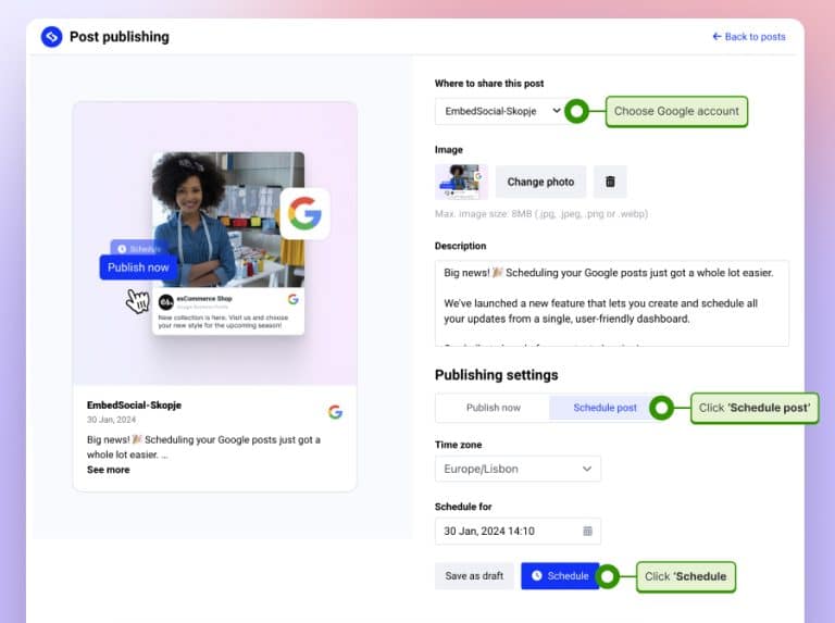 How to Schedule Google My Business Posts with a Tool? - EmbedSocial
