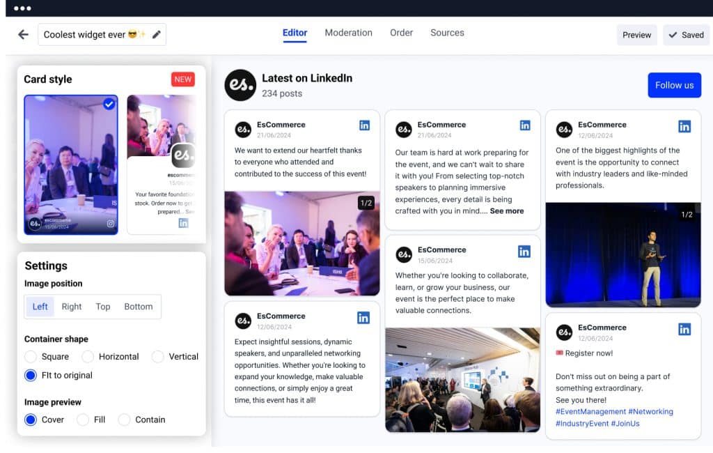 LinkedIn Feed App for Wix | EmbedSocial