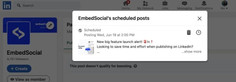 How to Schedule Linkedin Posts With Ease in 2026 | EmbedSocial