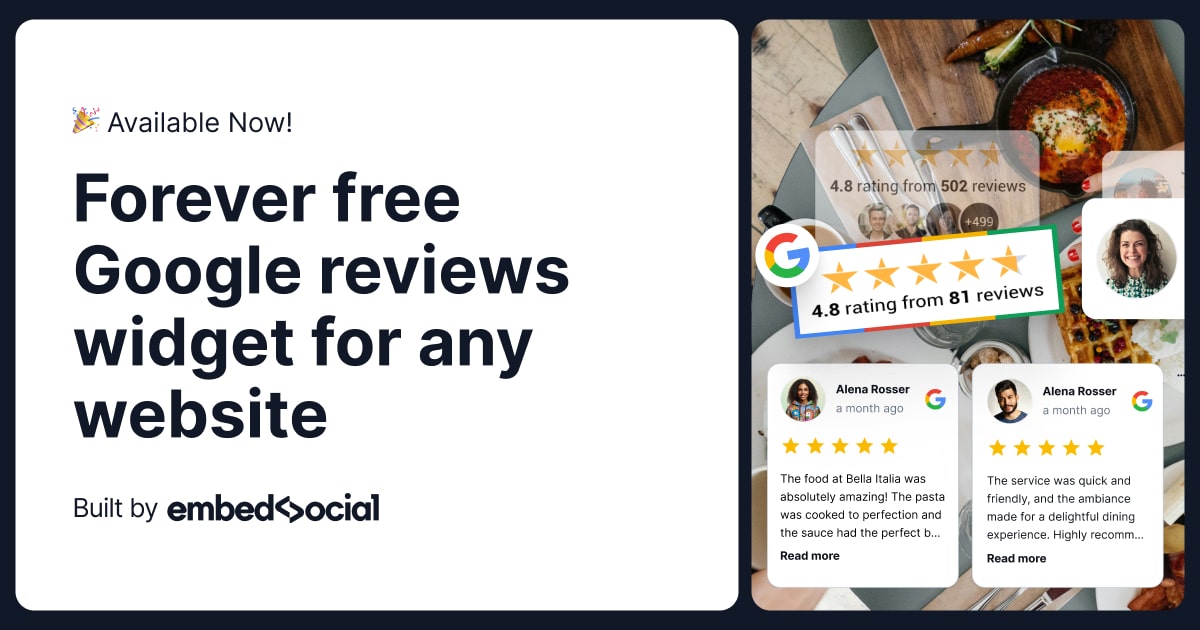 Forever Free Google Reviews Widget - EmbedSocial Forever Free Google Reviews Widget - EmbedSocial