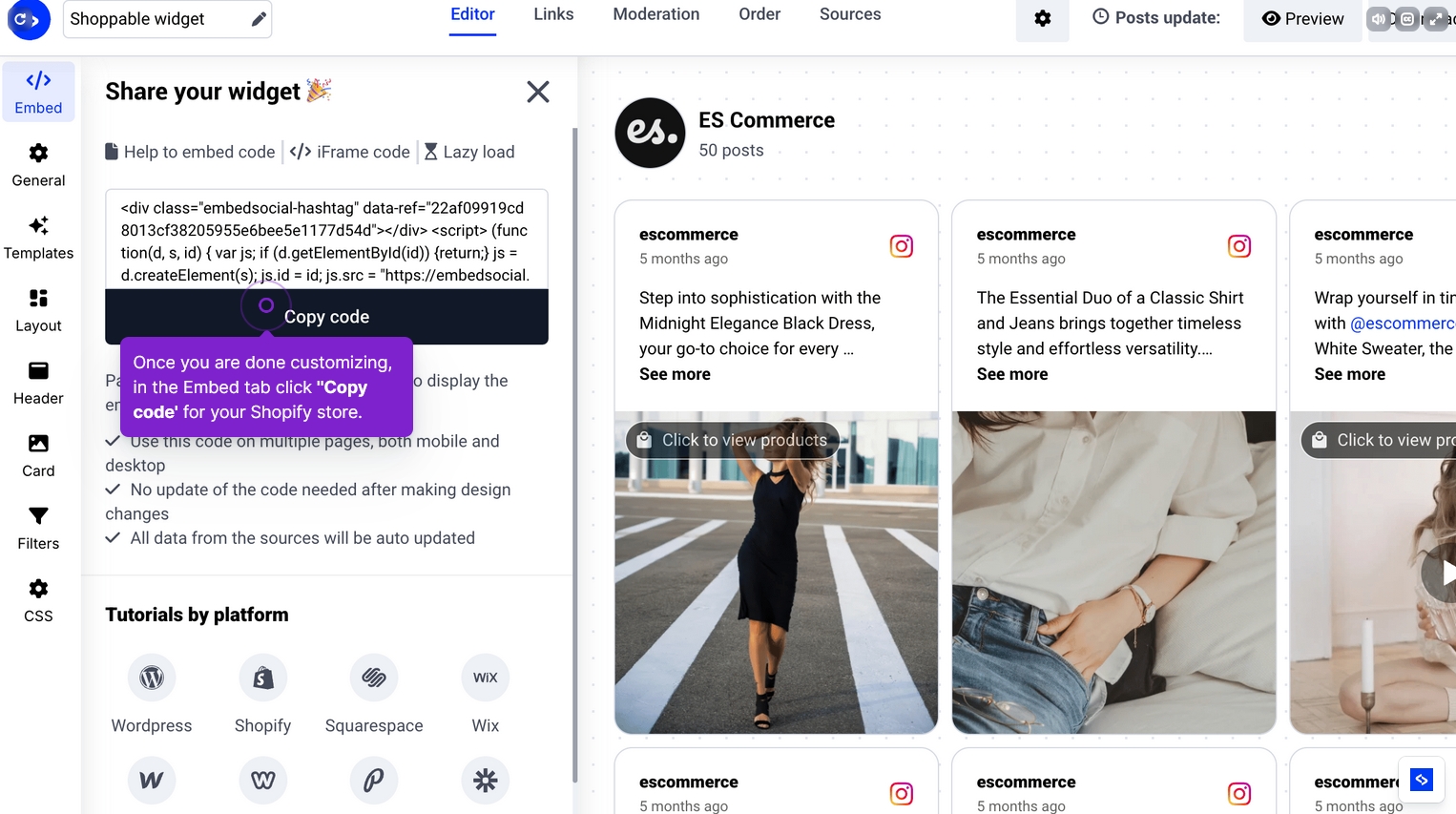 How to Add a Shopify UGC Widget to Your Store? - EmbedSocial